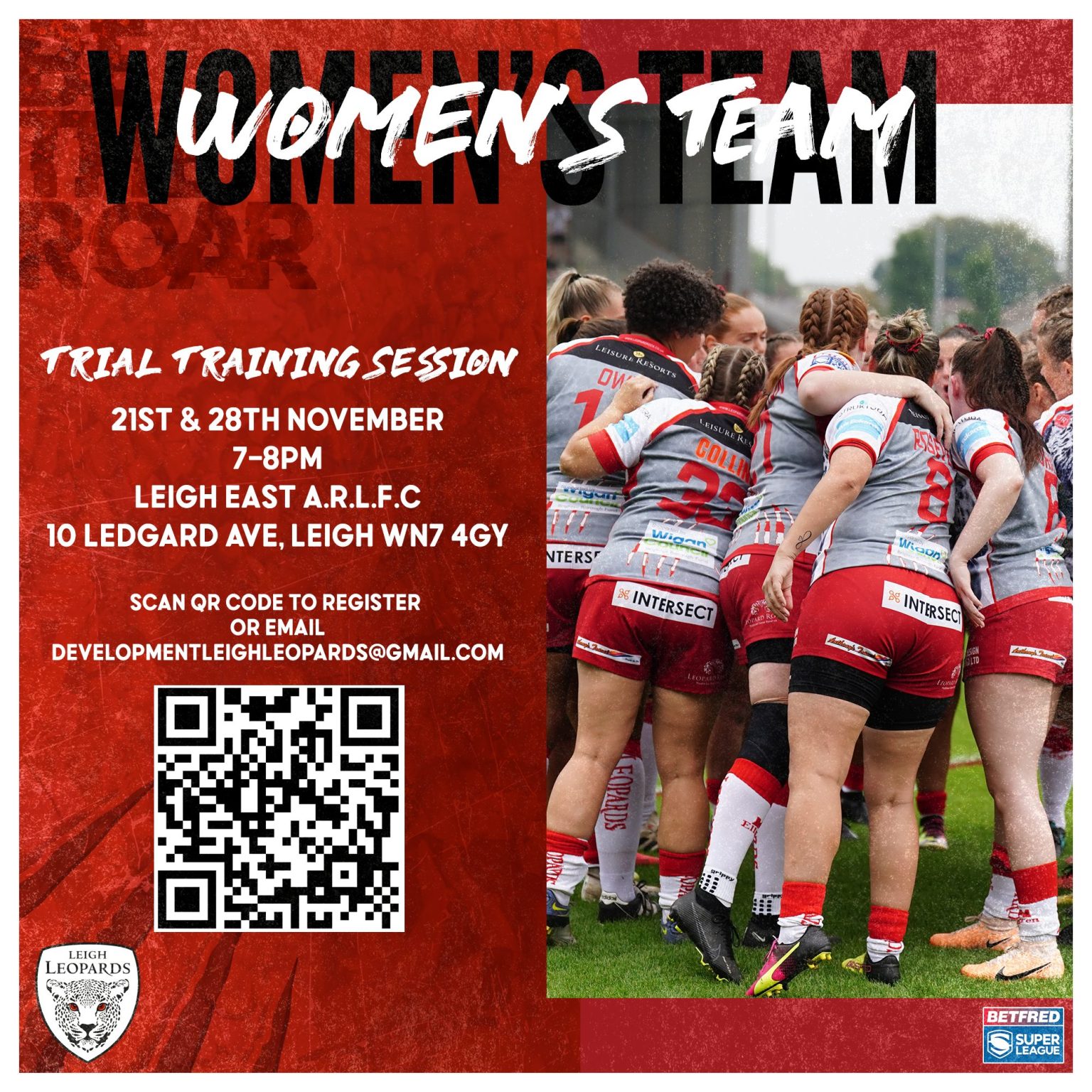 Women’s Team Trial Training Sessions – Leigh Leopards
