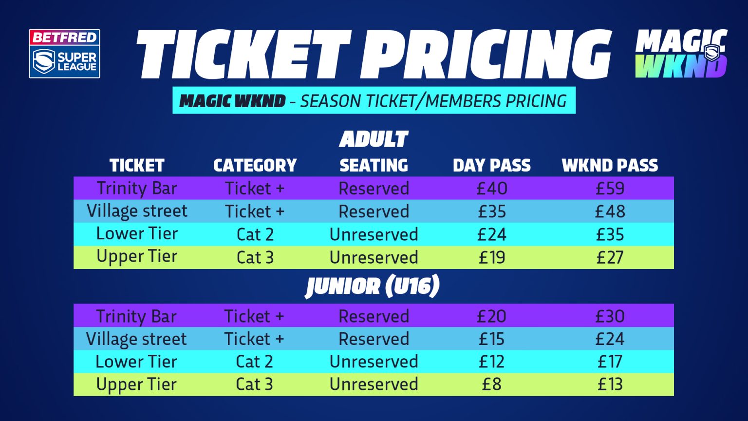 MAGIC WEEKEND EARLY ACCESS AND DISCOUNT – Leigh Leopards